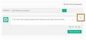 Comment text character limitation with count-down control - wpDiscuz - WordPress Comment Plugin