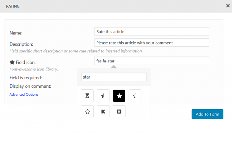 Custom Field – Rating - wpDiscuz - WordPress Comment Plugin