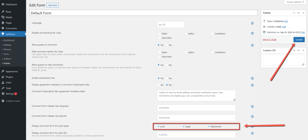 Missing Comment Form - wpDiscuz - WordPress Comment Plugin