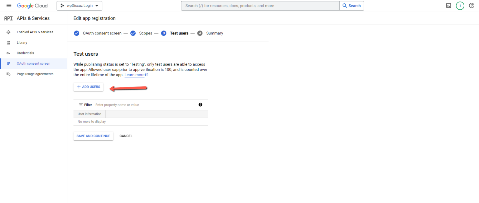 Google App Configuration - wpDiscuz - WordPress Comment Plugin