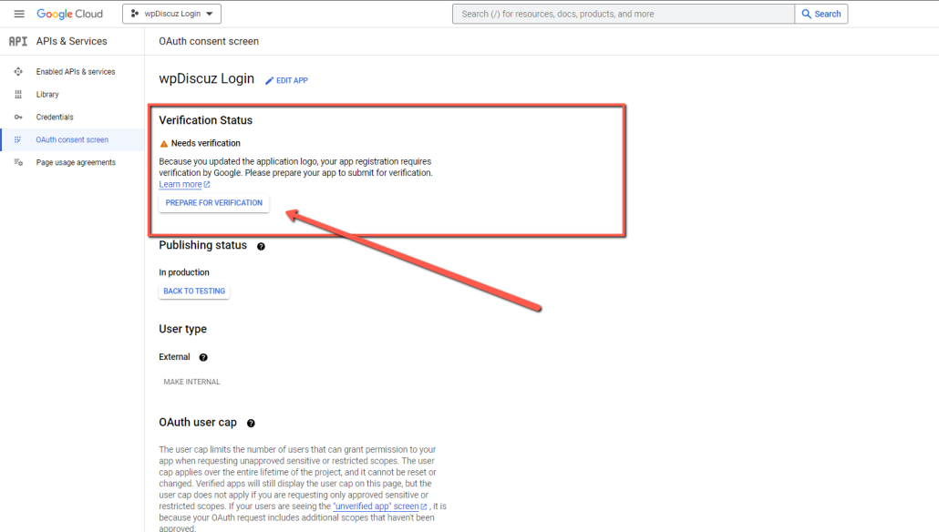 Google App Configuration - wpDiscuz - WordPress Comment Plugin