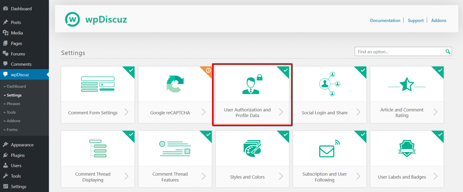 User Authorization and Profile - wpDiscuz - WordPress Comment Plugin