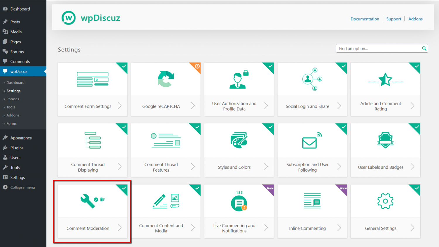Comment Moderation - wpDiscuz - WordPress Comment Plugin