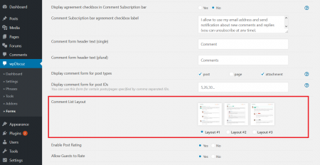 Comment Form Settings - wpDiscuz - WordPress Comment Plugin
