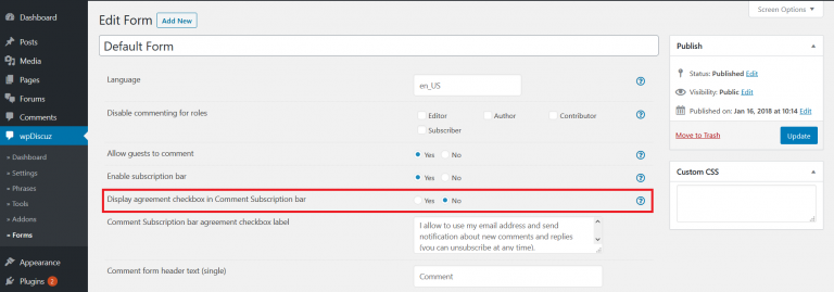 Comment Form Settings - wpDiscuz - WordPress Comment Plugin