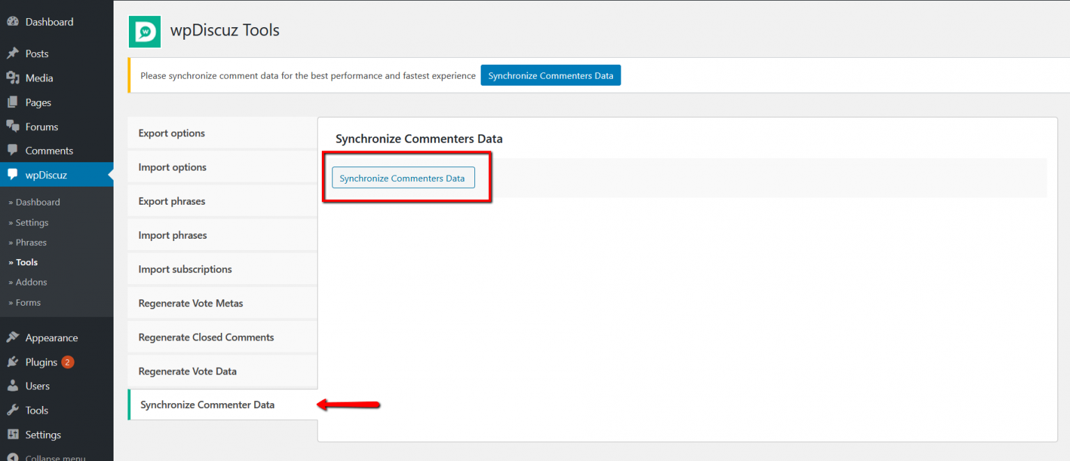 Dashboard Installation - wpDiscuz - WordPress Comment Plugin