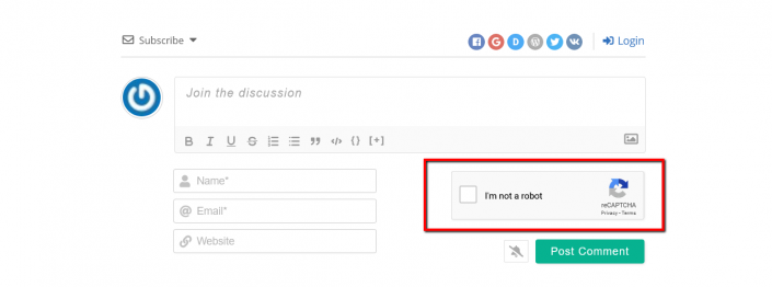 Google reCAPTCHA - wpDiscuz - WordPress Comment Plugin