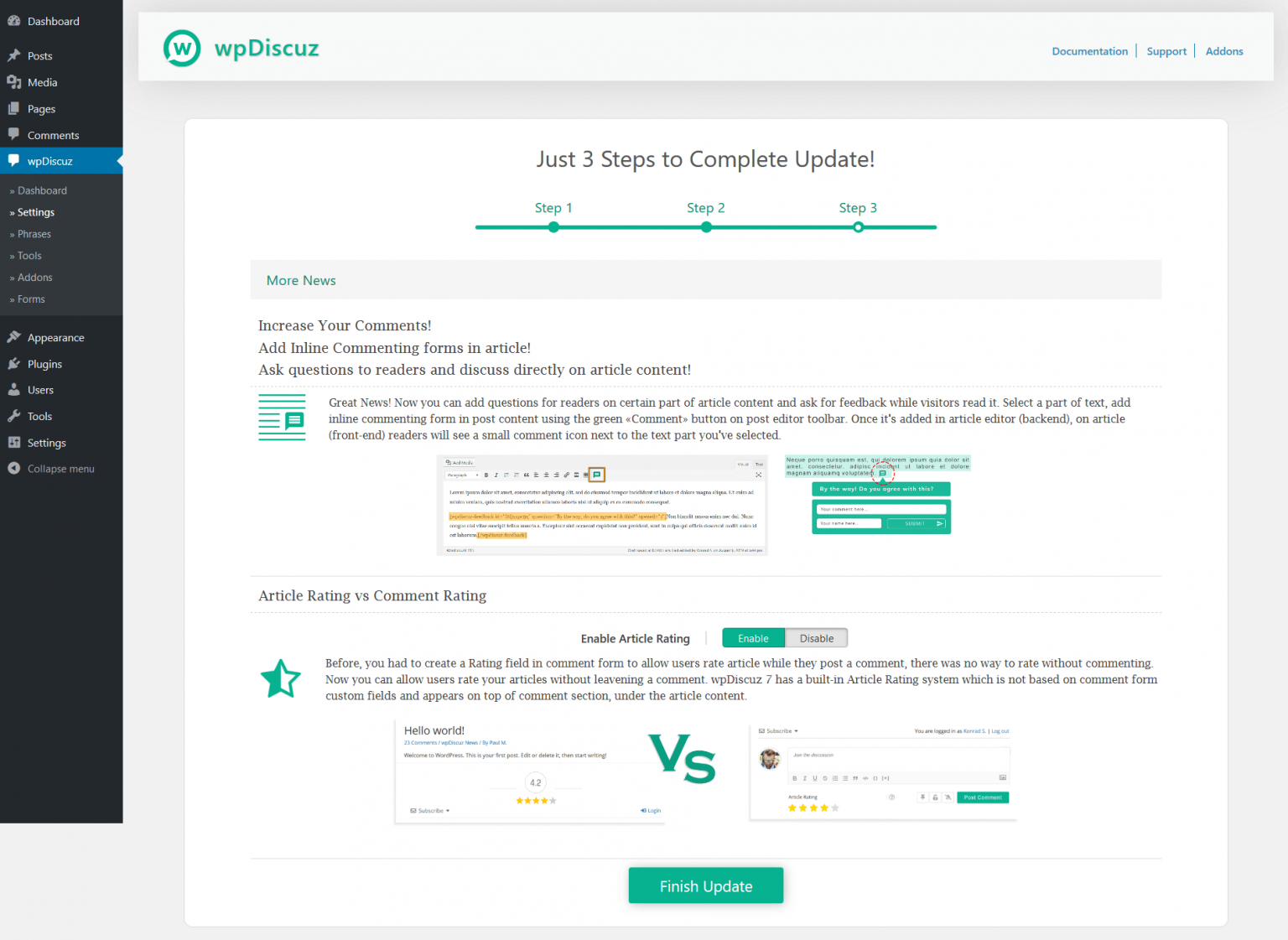 Update to wpDiscuz 7 - wpDiscuz - WordPress Comment Plugin